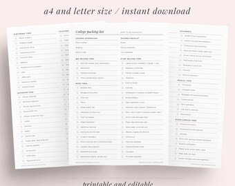 Student Note Taking Template Printable Pack A4 A5 and