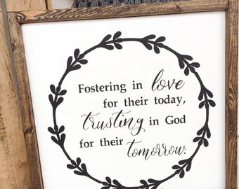 Foster care sign | Etsy