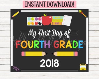 Items similar to I'm a 4th Grader Sign - Fourth Grade Sign - 4th Grade ...