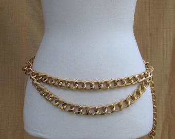 Gold chain belt | Etsy