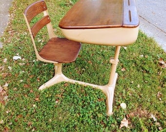 Vintage school desk | Etsy