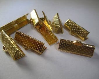 20 Gold Color End Cap Memory Wire Round Beads 3mm Jewelry