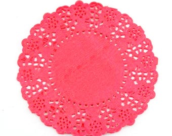 Red paper doilies | Etsy