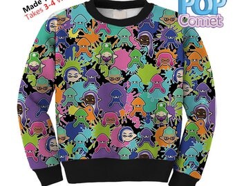 Splatoon Inspired Shirt Splatoon T-Shirt Inkling All Over