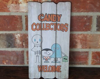 Halloween candy sign | Etsy