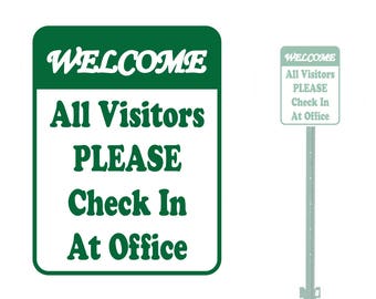Welcome visitor sign | Etsy