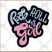 Rock N Roll Girl SVG Rock chick svg hand drawn svg print decal