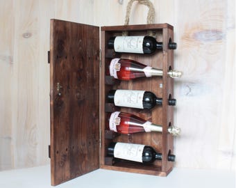 Wooden wine box | Etsy