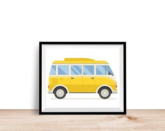 Vw van art | Etsy