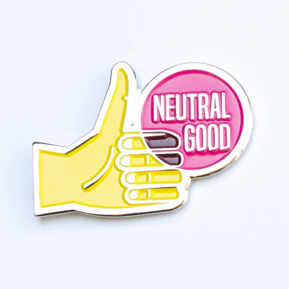 Neutral Good RPG Alignment 1.25 Enamel Pin