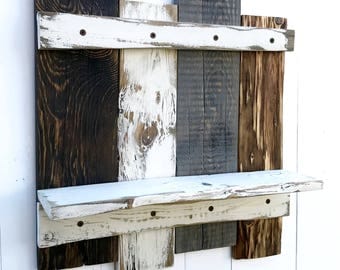 Rustic wood shelf | Etsy