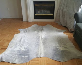 White cowhide rug | Etsy