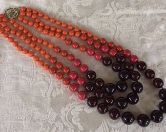 3 strand necklace | Etsy