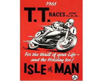 Isle of man tt races | Etsy