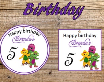 Barney labels | Etsy