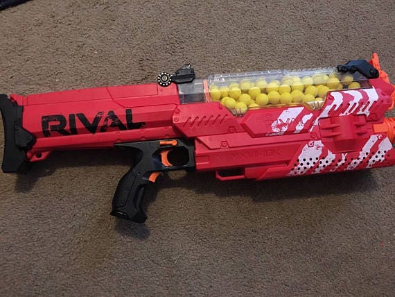 Nerf Rival Nemesis MXVII-10K Lipo Mod Team red
