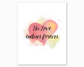 Love endures forever | Etsy