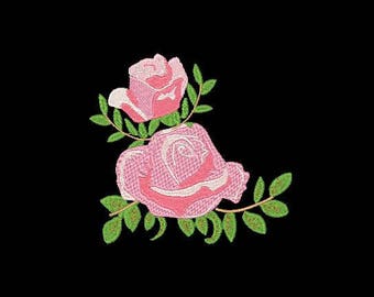 Rose embroidery | Etsy