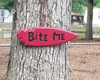 Bite me sign | Etsy