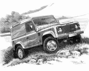 Land rover art | Etsy