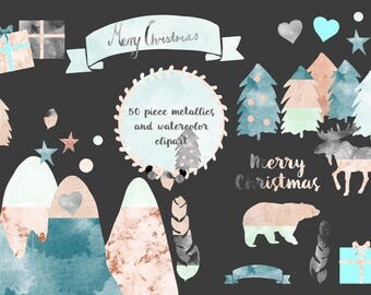 Watercolor winter | Etsy