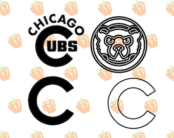 Chicago cubs stencil | Etsy