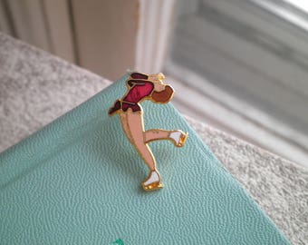 Ice skating pin | Etsy