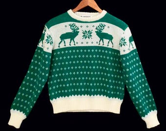 Reindeer sweater | Etsy