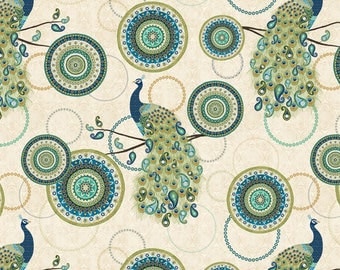 Peacock fabric | Etsy