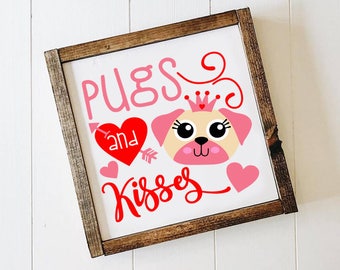 Pugs and kisses | Etsy