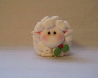 Polymer clay lamb | Etsy