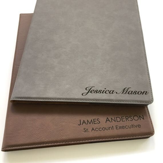 Personalized Portfolio with Notepad Custom Padfolios