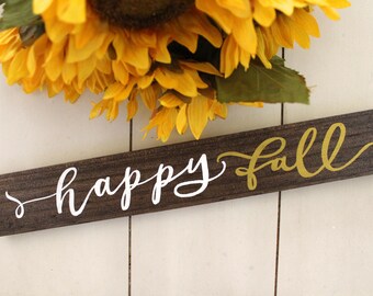 Happy fall sign | Etsy