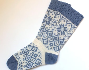 Classic Scandinavian Wool Socks with patterns. Women and Men