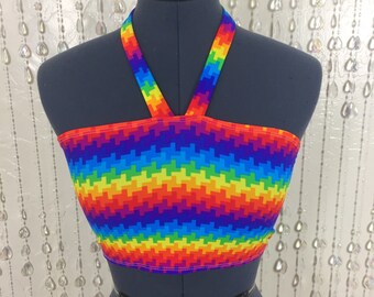 Rainbow halter | Etsy