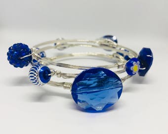 Royal blue bangle | Etsy