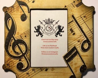 Music notes frame | Etsy