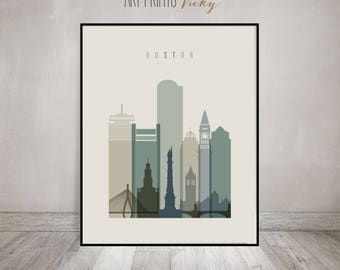 Boston T Stop Print New England Boston Massachusetts City