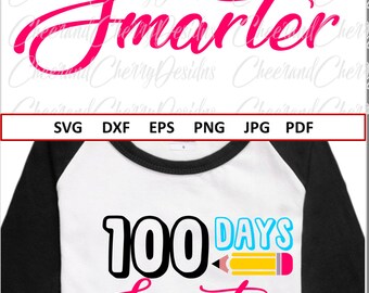 100 days smarter svg | Etsy