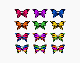 Butterfly clip art | Etsy