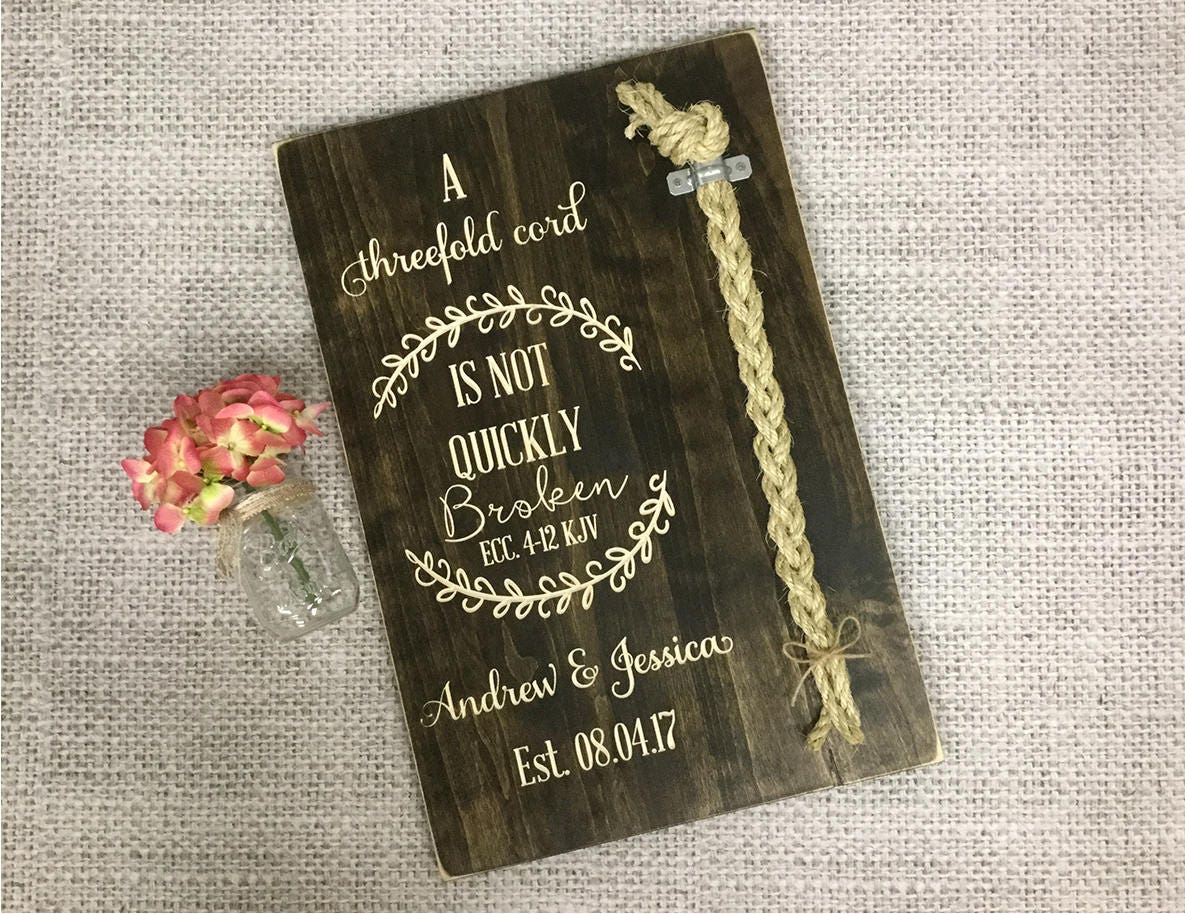 KJV Bible A Threefold Cord God's Knot Unity Rope