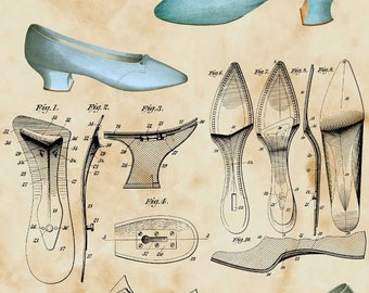Shoe blueprint | Etsy