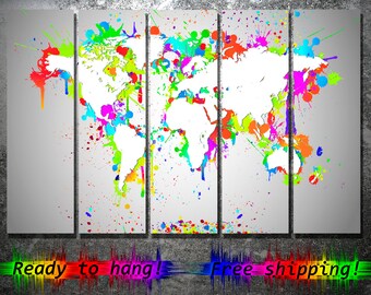 Abstract world map | Etsy