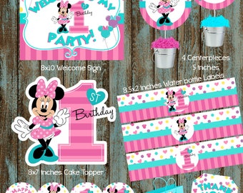Minnie mouse labels | Etsy