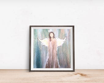 Angel art print | Etsy