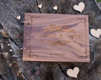 Rustic guest book | Etsy