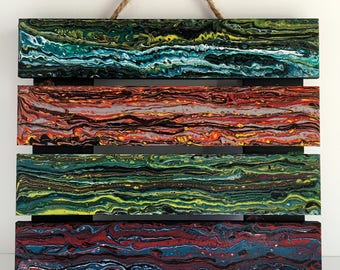 Painted pallet art | Etsy