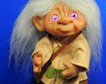 Blue hair troll doll | Etsy