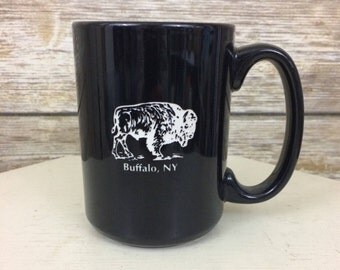Buffalo mug blue buffalo coffee mug Buffalo NY Buffalo