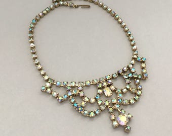 Rhinestone necklace | Etsy